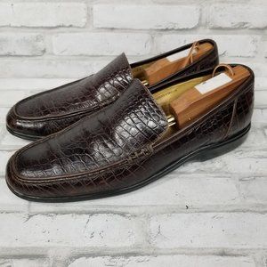 Cole Haan | Shoes | Cole Haan Croc Crocodile Print Loafers Men Shoes ...